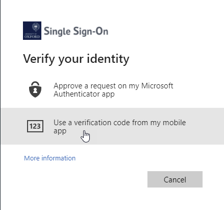 MFA: Signing in using different authentication methods | IT Help